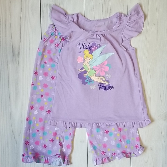 Disney | Pajamas | Disney Purple Tinkerbell Pajama Set Size 4 | Poshmark
